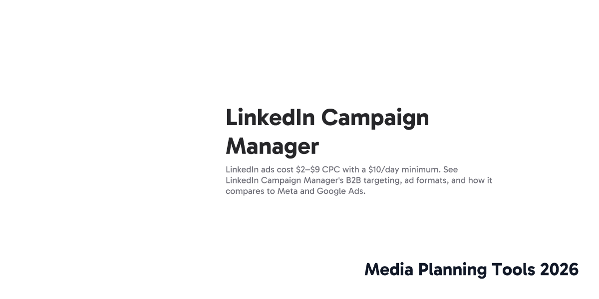 LinkedIn Campaign Manager Pricing 2026: CPC, CPM & Ad Costs