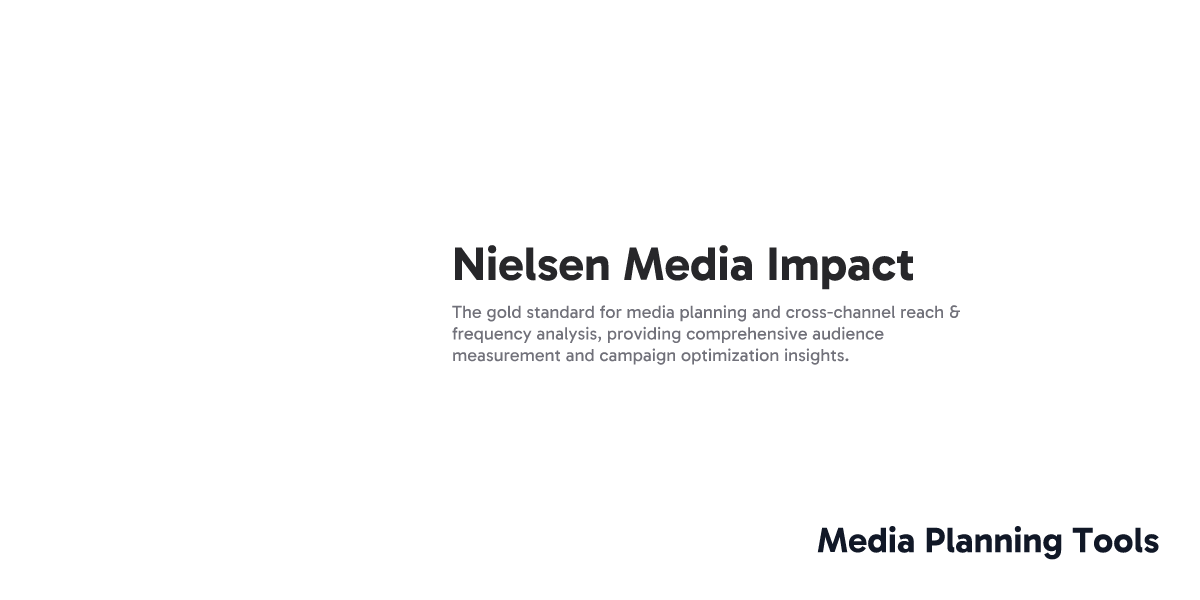 Nielsen Media Impact: Pricing, Features & Best Alternatives 2025